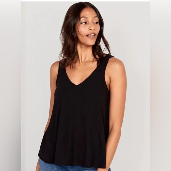 Old Navy | Tops | Old Navy Black Luxe Ribbed Swing Tank Top Xxl Tall ...